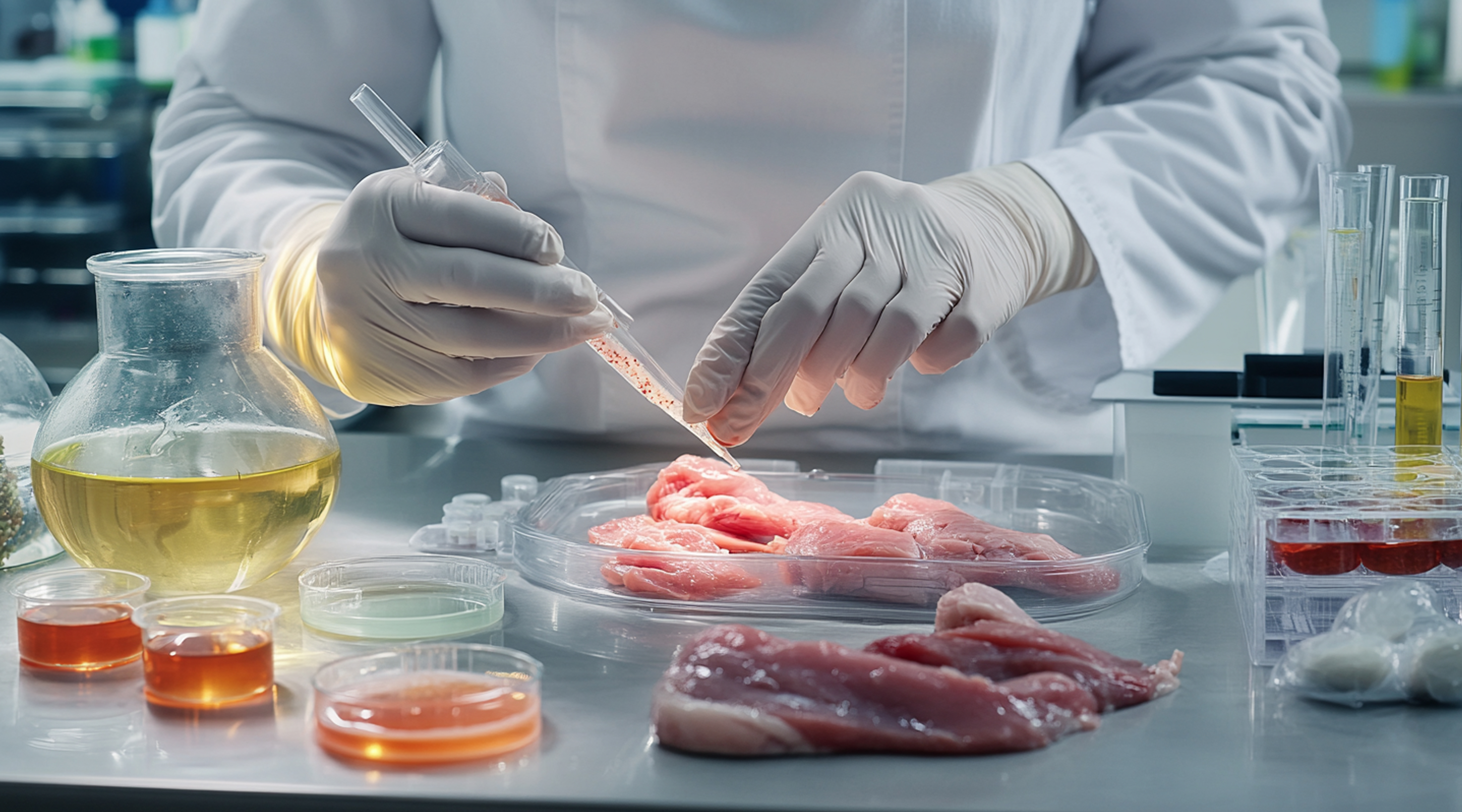 Quality Control Expert Inspecting At Food Specimen Bipea